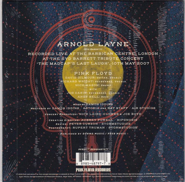 Pink Floyd Arnold Layne 2020 Pink Floyd records pfrs7 RSD 7" single etched new