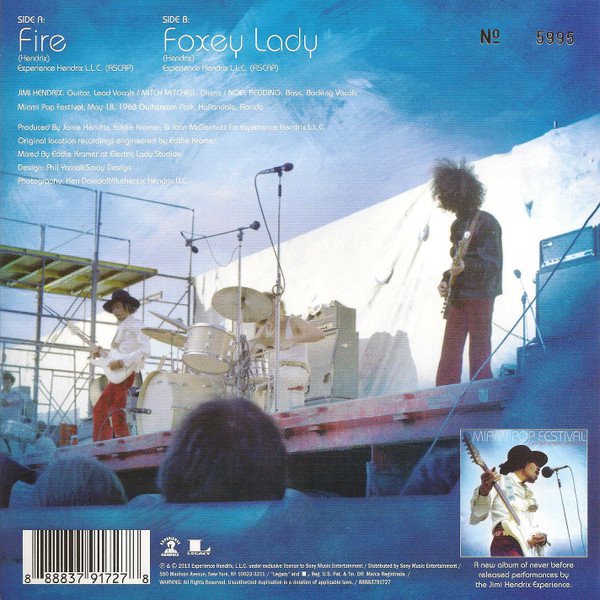 the Jimi Hendrix experience fire / foxy lady 2013 legacy 7" single ...