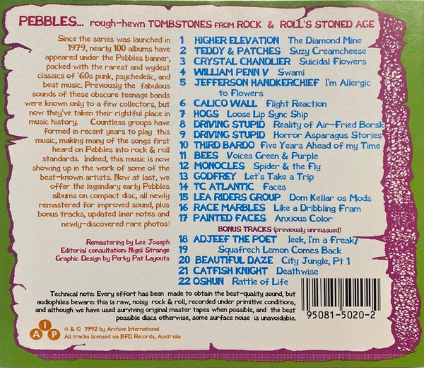 pebbles vol. 3 - the acid gallery - various artists CD 1992 AIP 22 ...