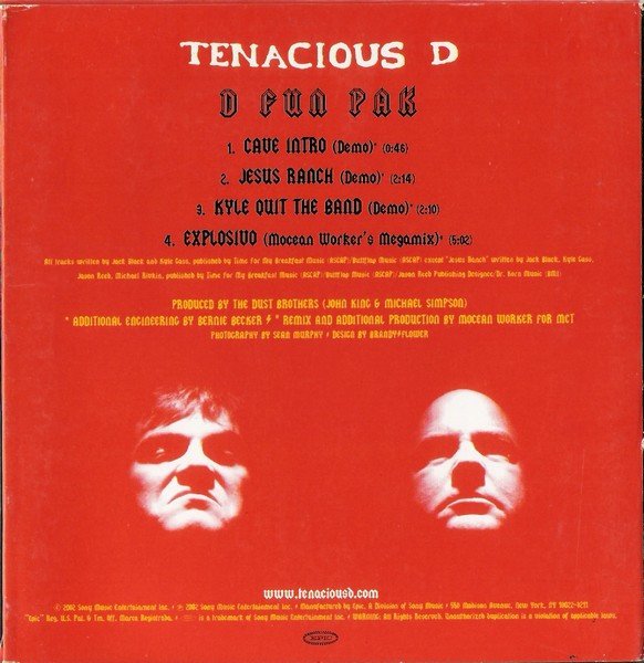 tenacious d - d fun pak CD ep 2002 sony epic 4 tracks new factory ...