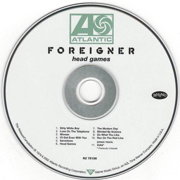 foreigner - head games CD 200 rhino remastered reissue 11 tracks like ...