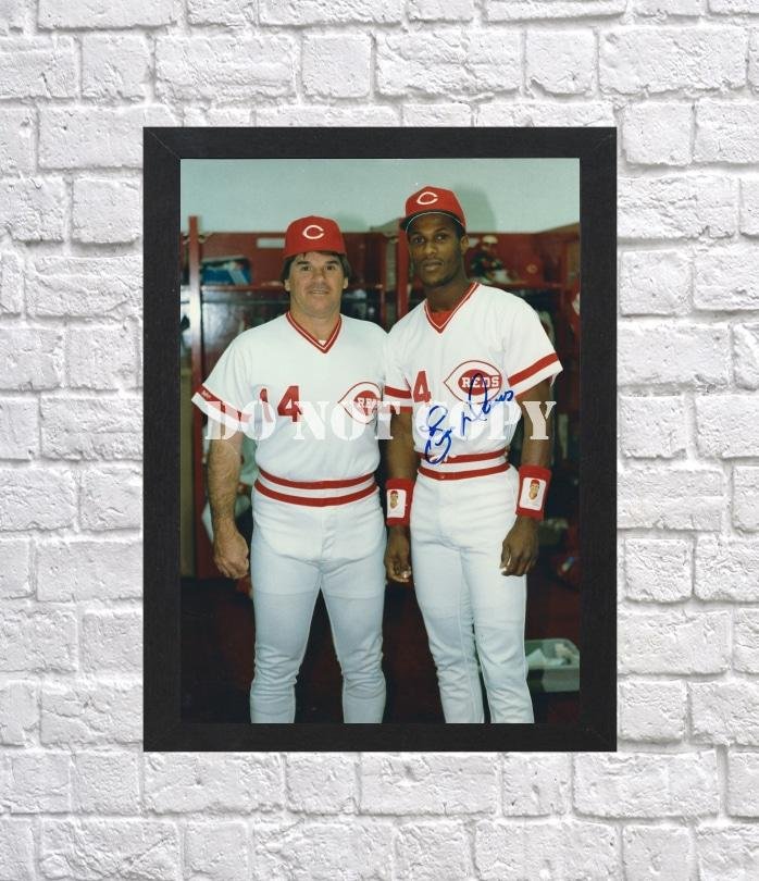 Eric Davis Signed Autographed Photo Poster bas37 A4 8.3x11.7""