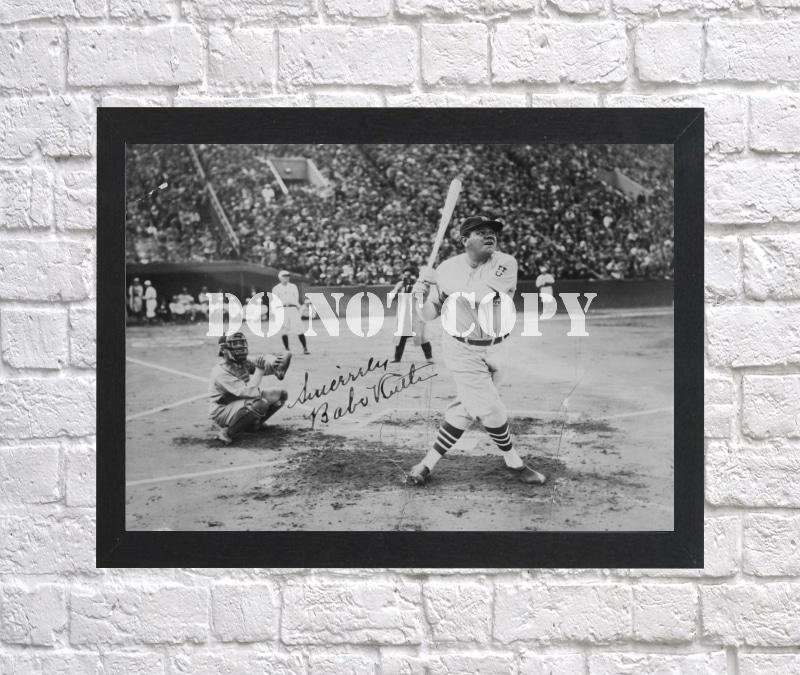Babe Ruth Signed Autographed Photo Poster 1 bas24 A4 8.3x11.7""