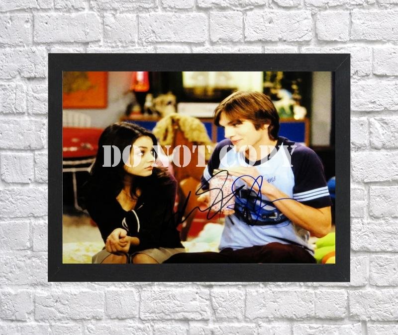 Ashton Kutcher Mila Kunis Signed Autographed Photo Poster mo1700 A4 8 ...