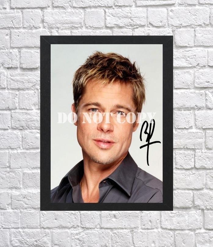 Brad Pitt Signed Autographed Photo Poster mo1593 A4 8.3x11.7""