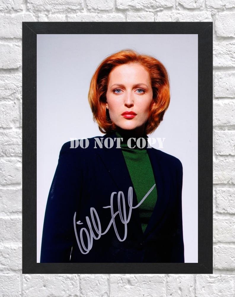 Gillian Anderson X-Files Signed Autographed Photo Poster tv1040 A4 8 ...