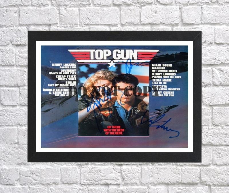 Top Gun Tom Cruise Kelly McGillis Val Kilmer Cast Autographed Signed ...