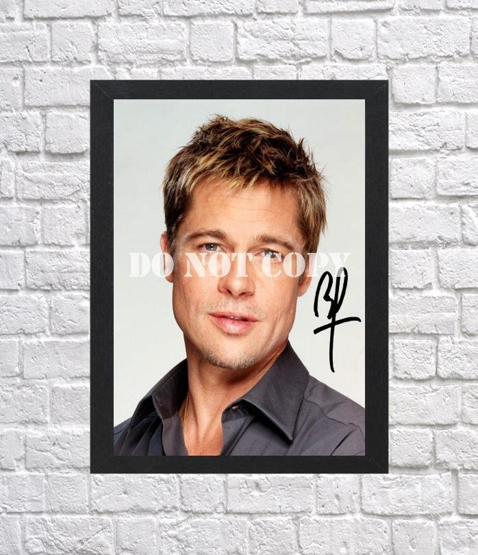 Brad Pitt Signed Autographed Photo Poster mo1593 A3 11.7x16.5""