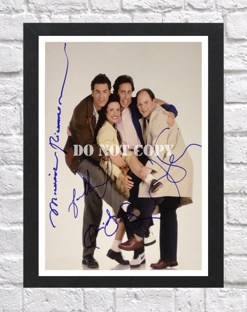 Seinfeld Cast Signed Autographed Photo Poster tv1101 A3 11.7x16.5""