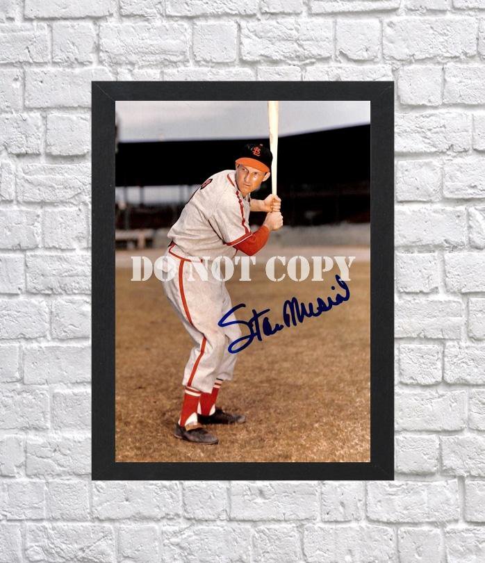 Stan Musial Signed Autographed Photo Poster 1 bas66 A2 16.5x23.4"