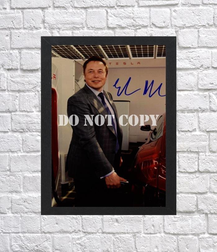 Elon Musk Autographed Signed Print Photo Poster 3 h91 A2 16.5x23.4"