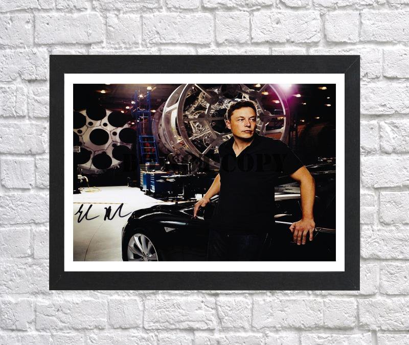 Elon Musk Autographed Signed Print Photo Poster 1 h88 A2 16.5x23.4"
