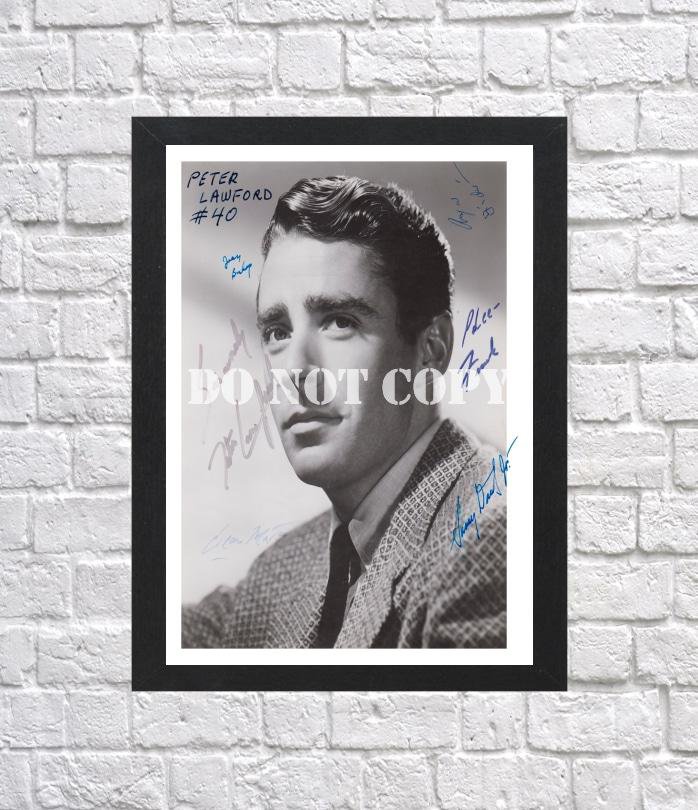 Peter Lawford Rat Pack Cast Autographed Signed Print Photo Poster ...