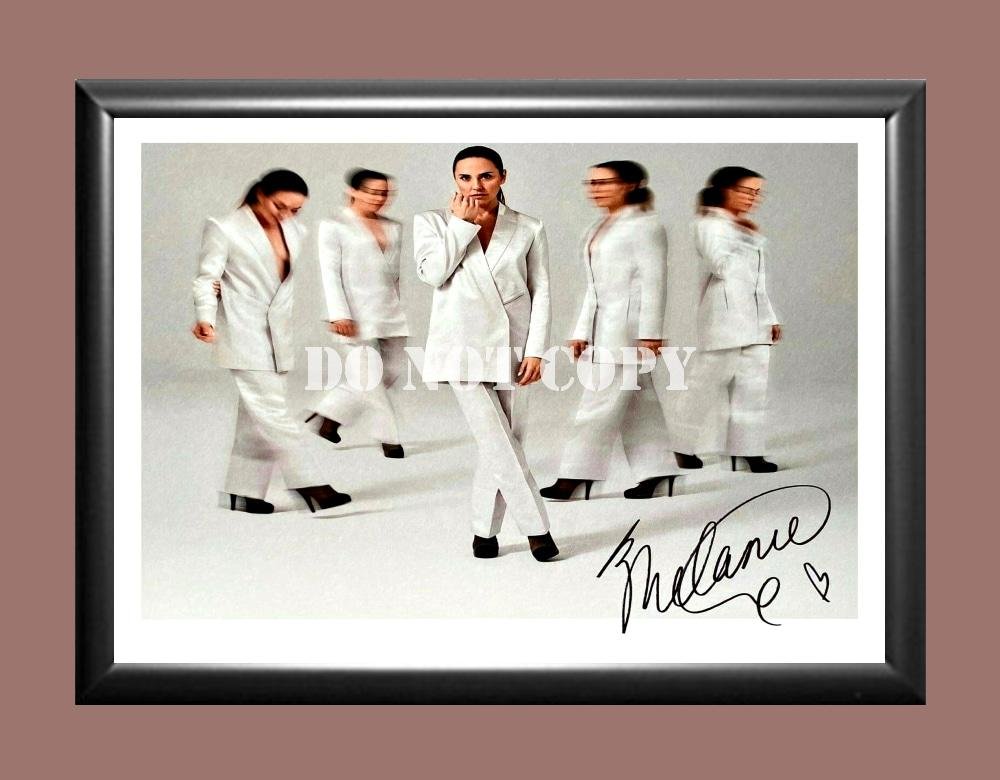 Melanie C Spice Girls Band Signed Autographed Poster Photo A4 8.3x11.7""