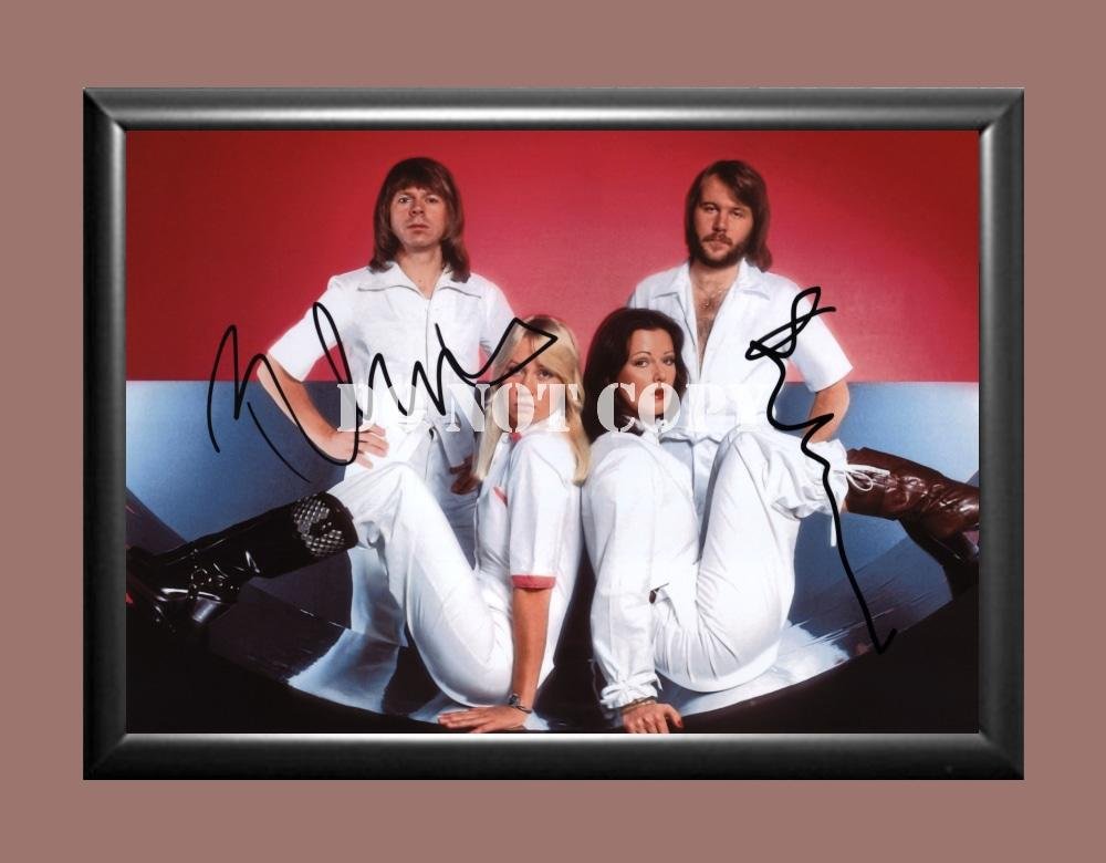 ABBA Band 6 Signed Autographed Poster Photo A4 8.3x11.7""
