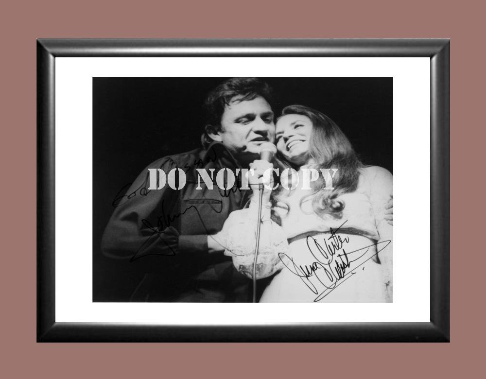 Johnny and June Carter Cash Signed Autographed Poster Photo A4 8.3x11.7""