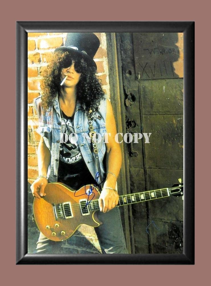 Slash 1 Signed Autographed Poster Photo A3 11.7x16.5""