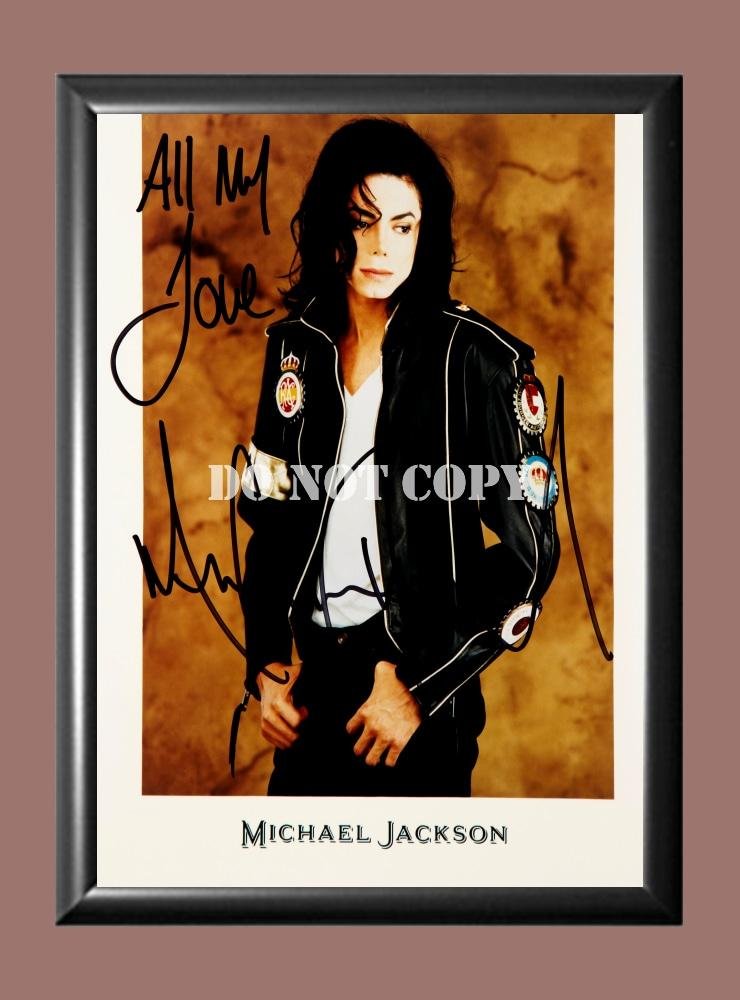Michael Jackson 4 Signed Autographed Poster Photo A3 11.7x16.5""
