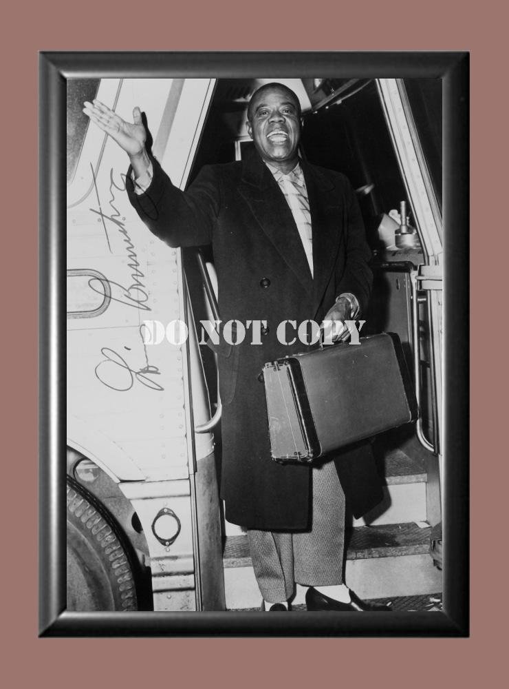 Louis Armstrong Signed Autographed Poster Photo A3 11.7x16.5""