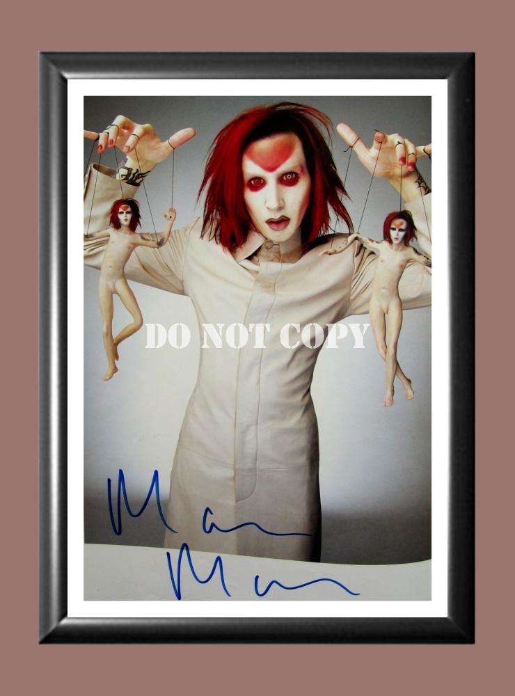 Marilyn Manson 1 Signed Autographed Poster Photo A2 16.5x23.4""