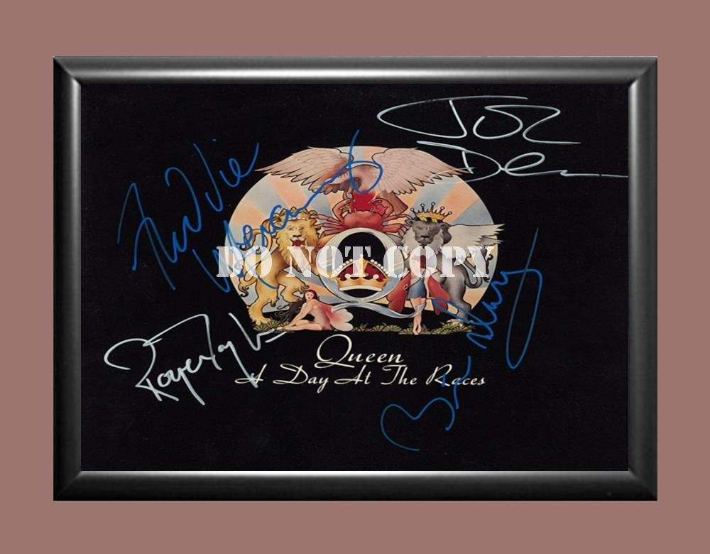 Freddie Mercury Queen Band 3 Signed Autographed Poster Photo A2 16.5x23.4""