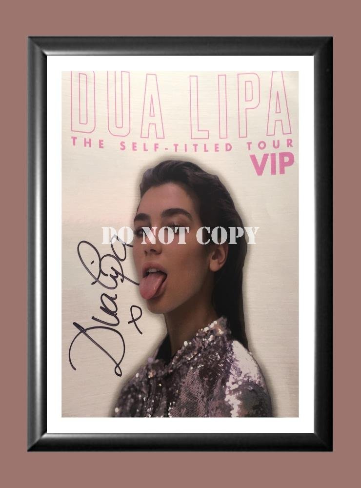 Dua Lipa 2 Signed Autographed Poster Photo A2 16.5x23.4""