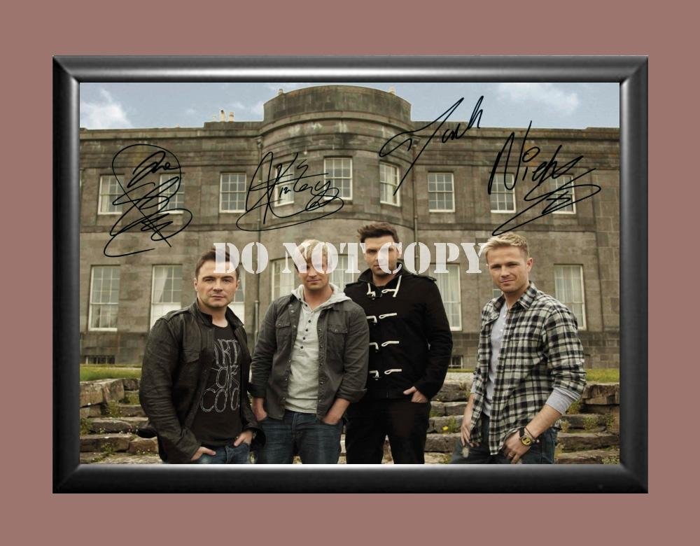 Westlife Band 3 Signed Autographed Poster Photo A2 16.5x23.4""