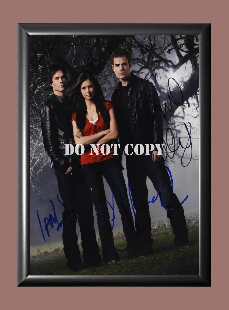 Vampire Diaries Cast Signed Autographed Photo Poster A4 8.3x11.7"" TV1445A4