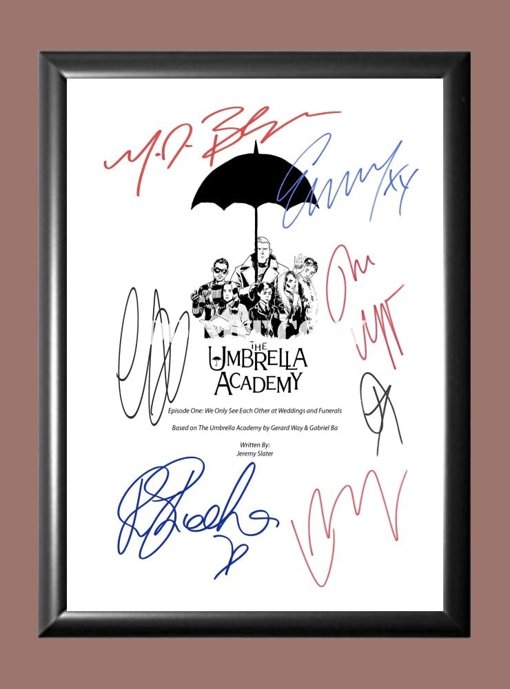 The Umbrella Academy Script Cover only Signed Autographed Photo Poster ...
