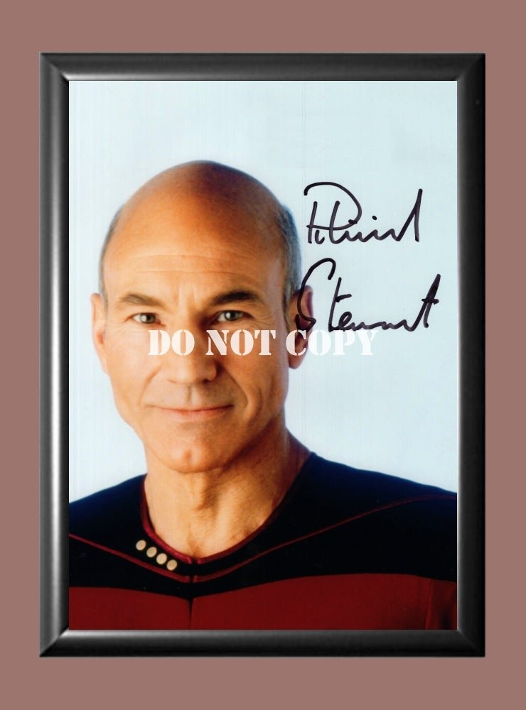 Patrick Stewart Star Trek Signed Autographed Photo Poster A3 11.7x16.5 ...