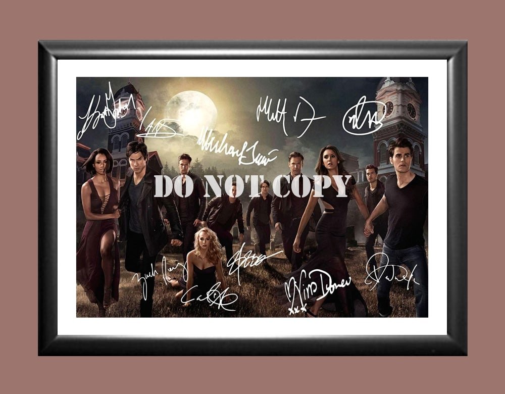 Vampire Diaries Cast Signed Autographed Photo Poster A2 16.5x23.4 ...