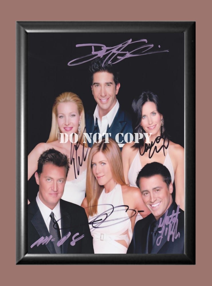 Friends Cast Signed Autographed Photo Poster A2 16.5x23.4"" TV1363A2