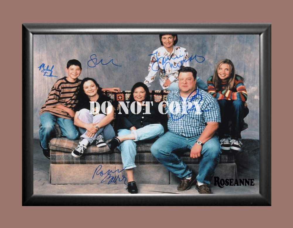Roseanne Cast Signed Autographed Photo Poster A2 16.5x23.4"" TV1350A2