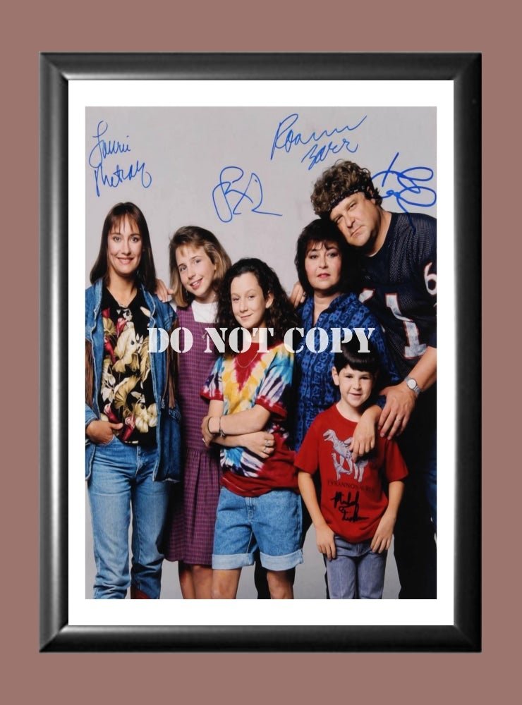 Roseanne Cast Signed Autographed Photo Poster A2 16.5x23.4"" TV1349A2