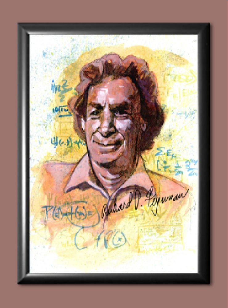 Richard Feynman Signed Autographed Poster Photo A4 8.3x11.7"" H148A4