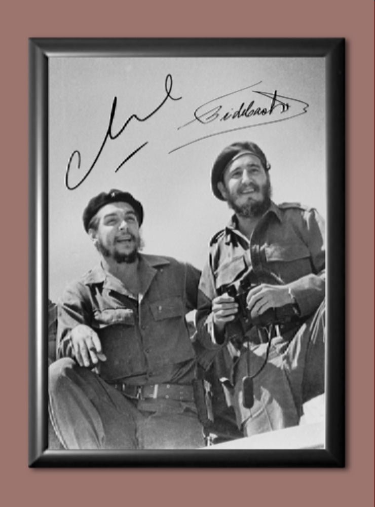 Che Guevara Fidel Castro Signed Autographed Poster Photo A3 11.7x16.5 ...