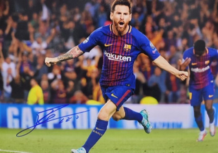Lionel Messi Barcelona Signed Autographed Poster Photo A3 11.7x16.5""
