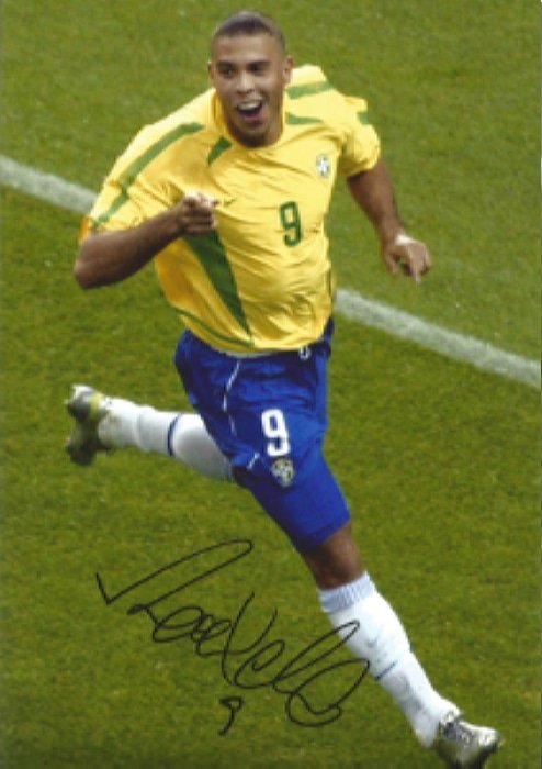 Ronaldo Signed Autographed Poster Photo A3 11.7x16.5""