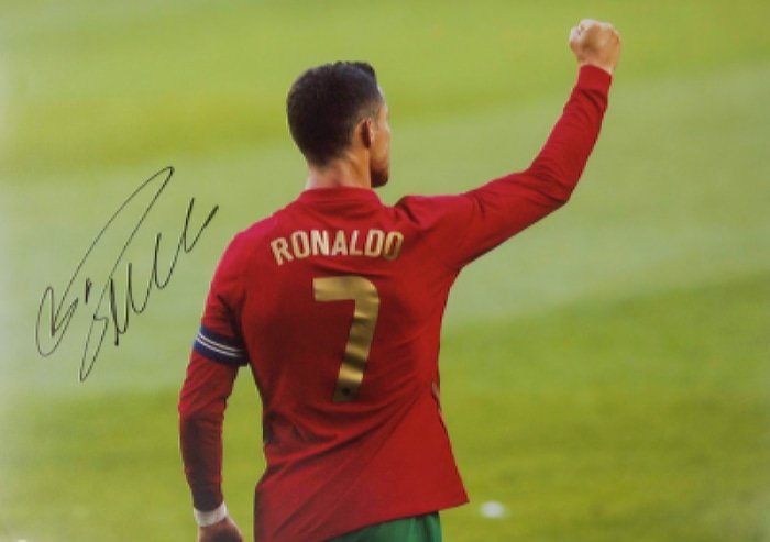 Cristiano Ronaldo Signed Autographed Poster Photo A2 16.5x23.4""