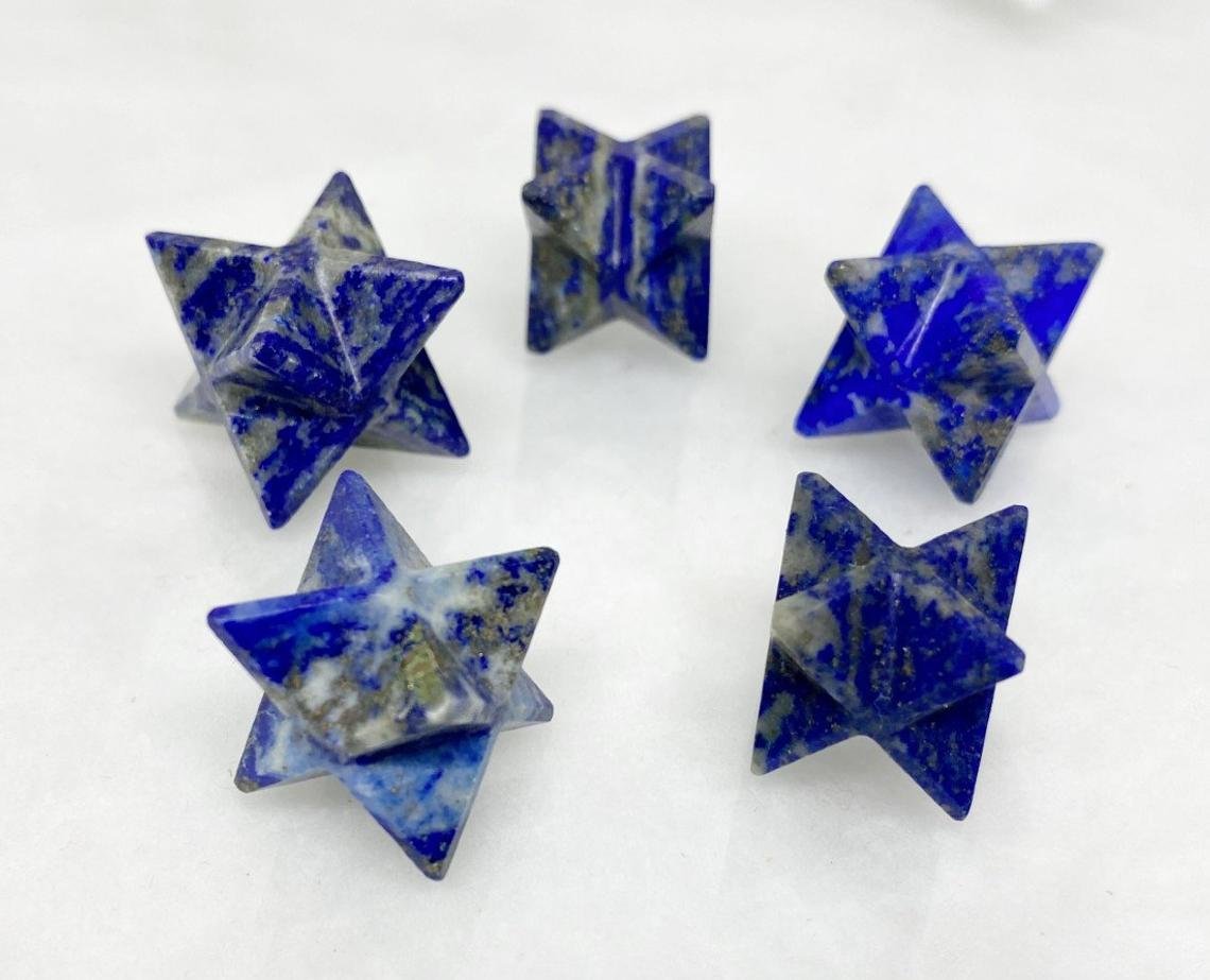 Lot of 50 Lapis Lazuli Merkaba Stars For Reiki Healing, chakra ...