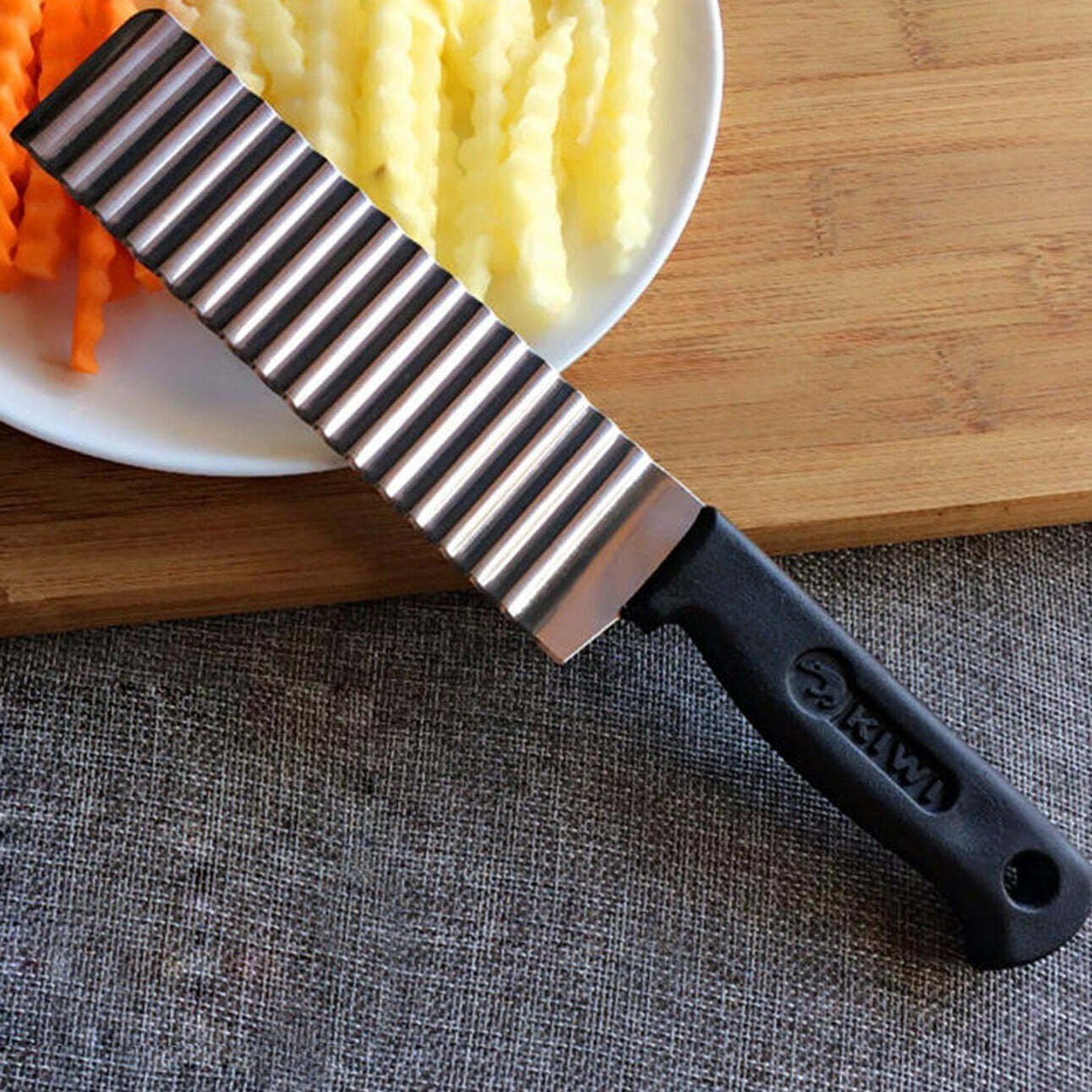 Vegetables Cutter Knife Wavy Zig Zag Potato Slicer French Fry Crinkle Chips