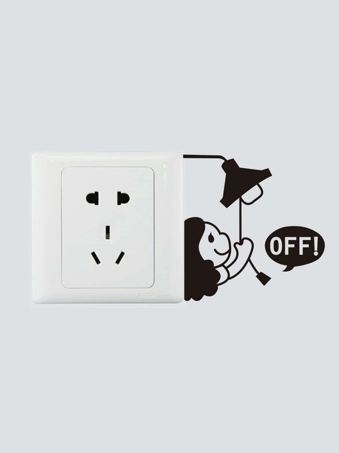 New Cute Girl Turn Off Light Switch Sticker Wall Decal Mural Art Wall ...