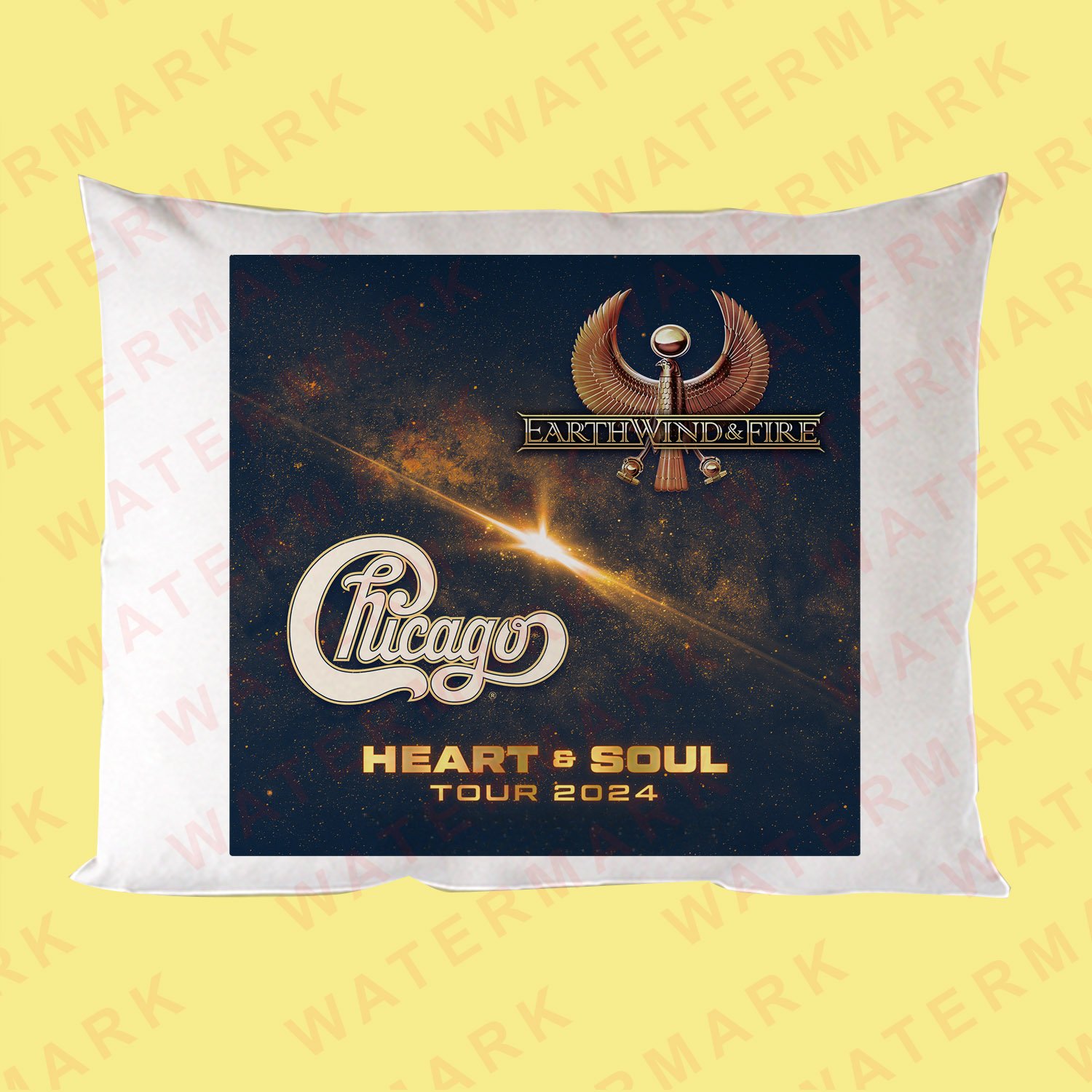 CHICAGO, EARTH WIND & FIRE - HEART AND SOUL TOUR 2024 Pillow Cases