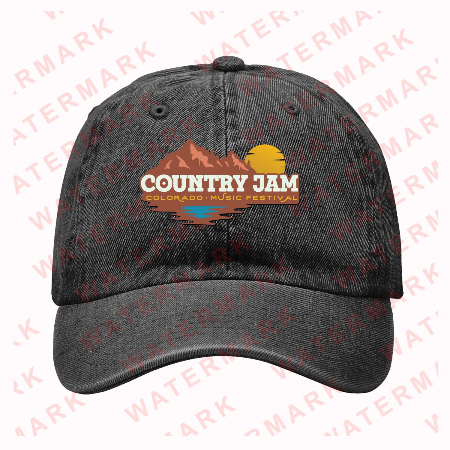 COUNTRY JAM MUSIC FESTIVAL COLORADO 2024 Denim Hats Caps