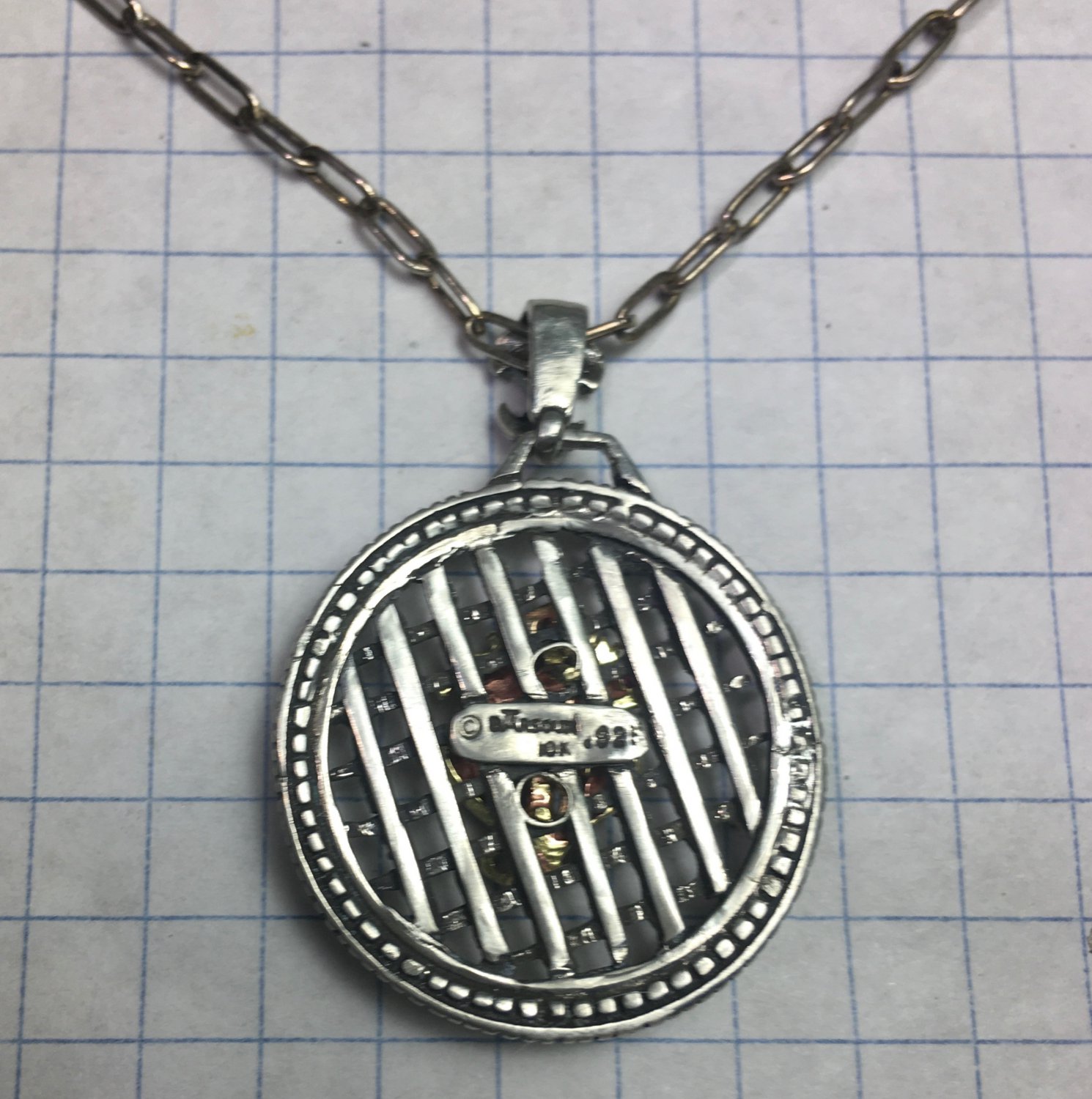 10Karat Gold Octopus sterling silver medallion