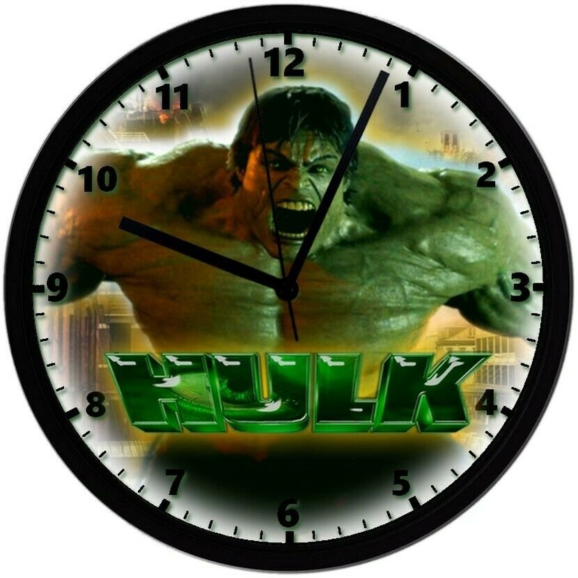 The Incredible Hulk, 8 in. Homemade Wall Clock w/ Battery, FREE SHIPPING!