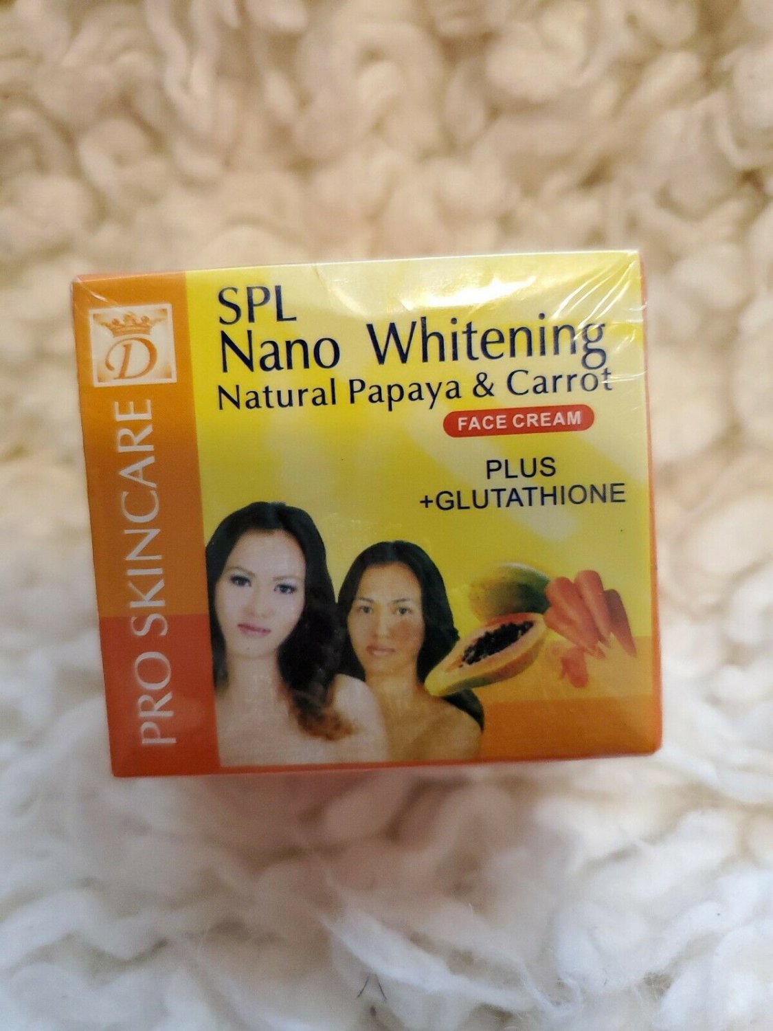 Nano whitening natural Papaya and carrot Face Cream plus glutathione