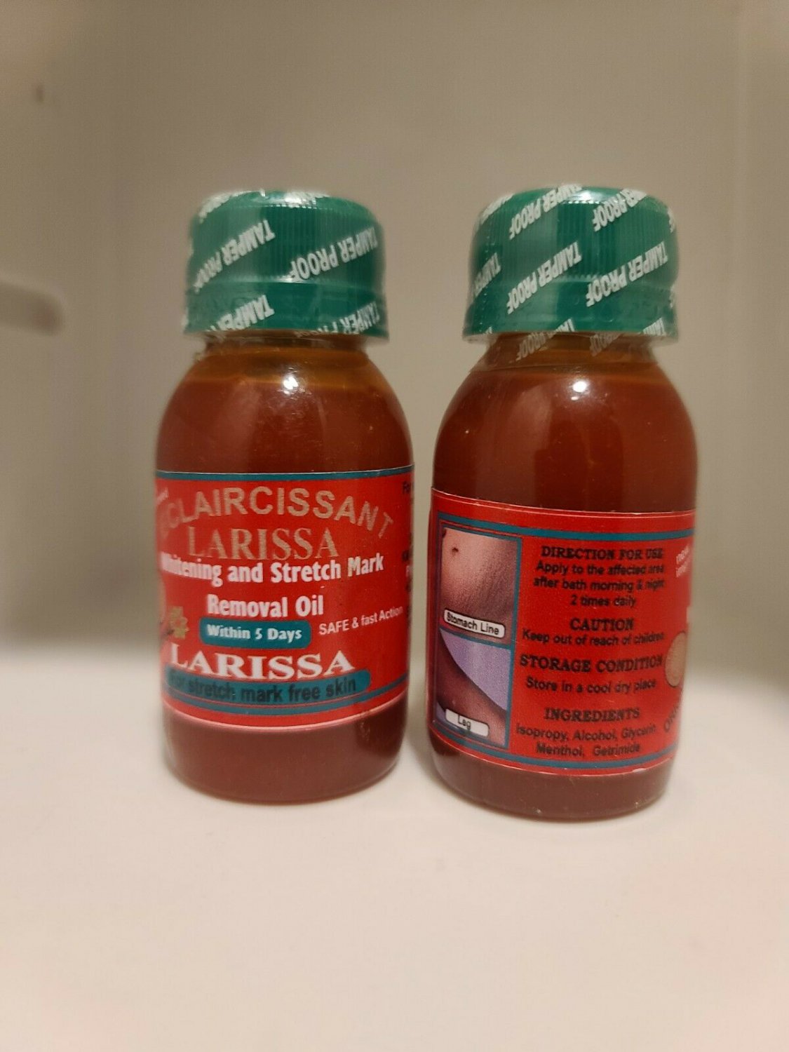 1x Eclaircissante Larissa Whitening Abd Stretch Mark Removal Oil In 5 Days