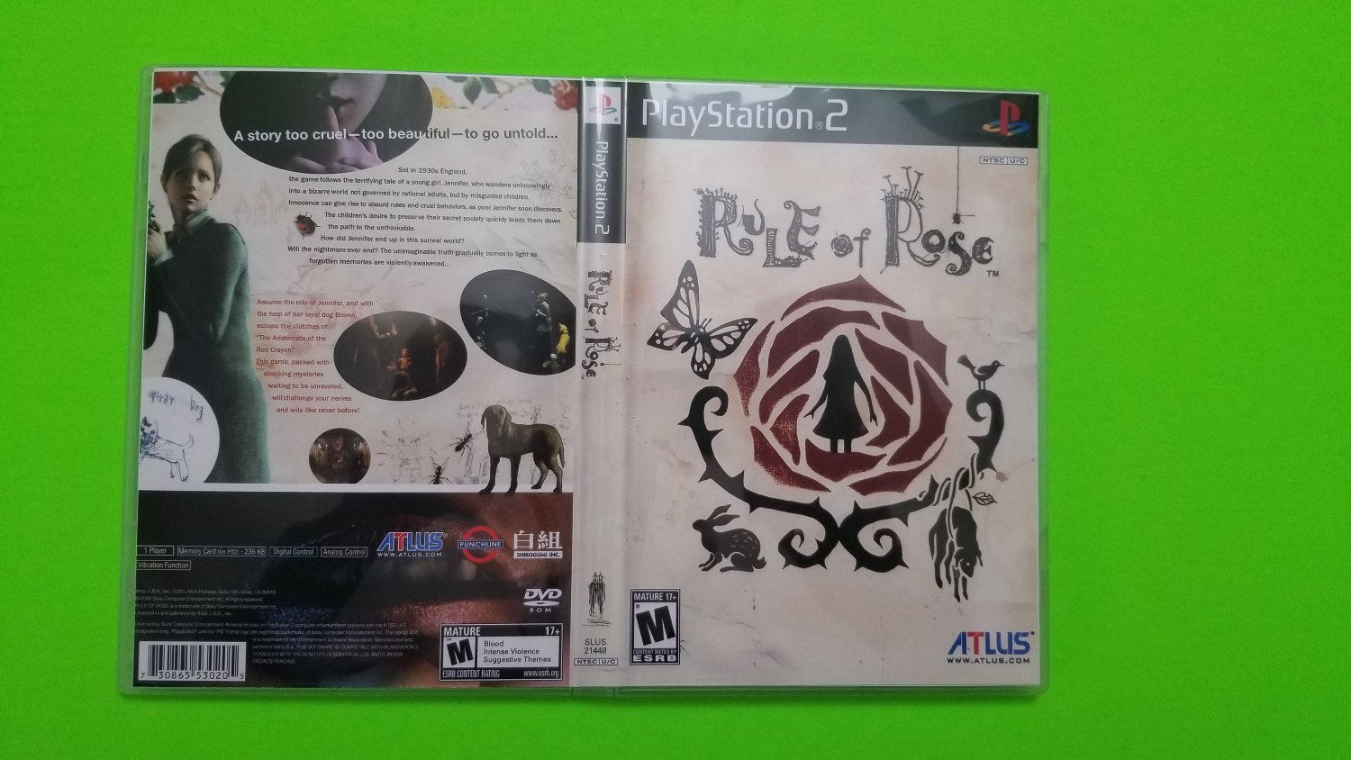 Rule of Rose Custom Reproduction Case and Art Disc for Playstation 2