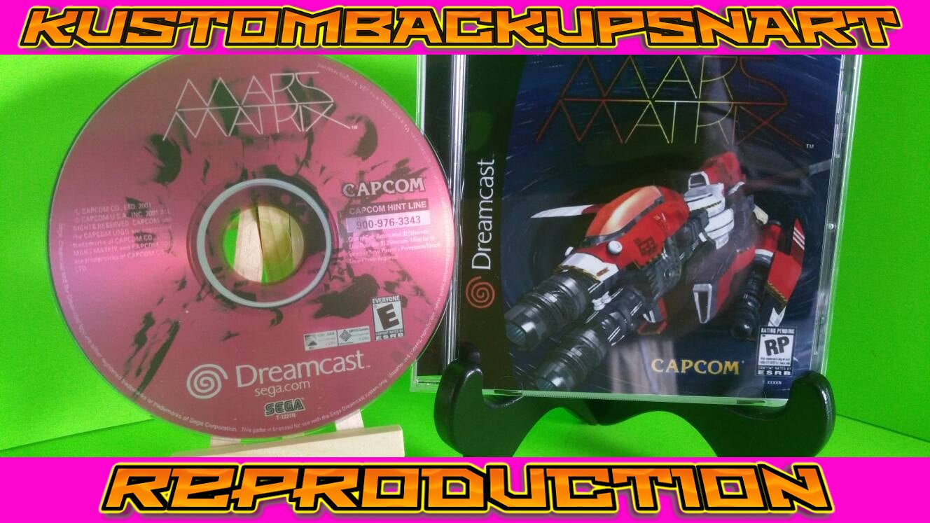 Mars Matrix Custom Reproduction Case and Art Disc for Sega Dreamcast